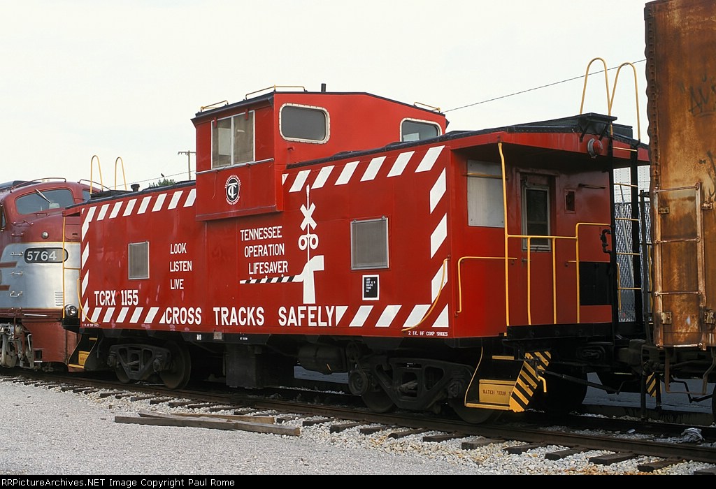 TCRX 1155, Wide-Vision Caboose, at the Tennessee Central Rwy Museum